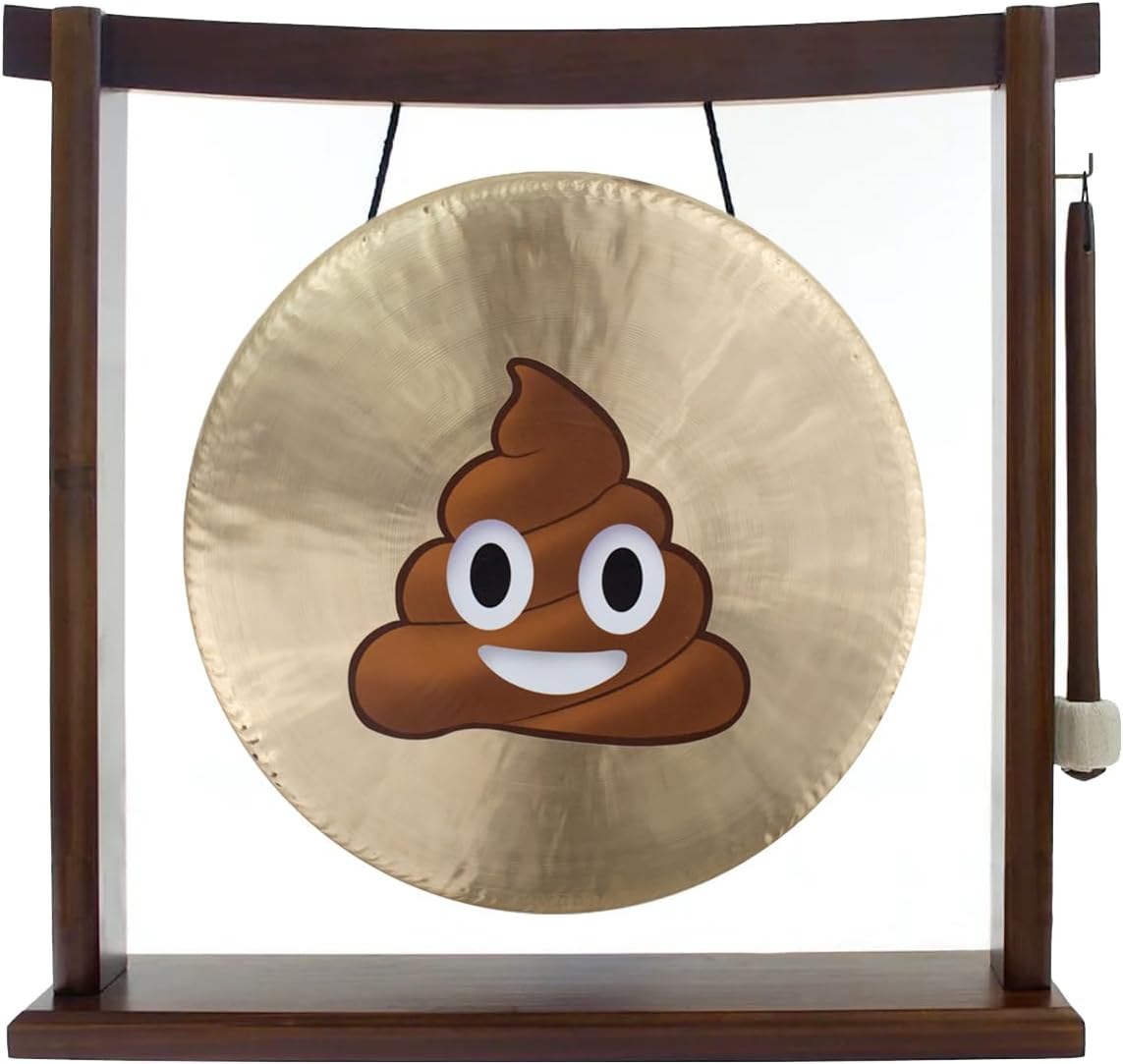 Amazon.com: Poop Emoji Everybody Fun Gong on Stands - Includes 12" Poop ...