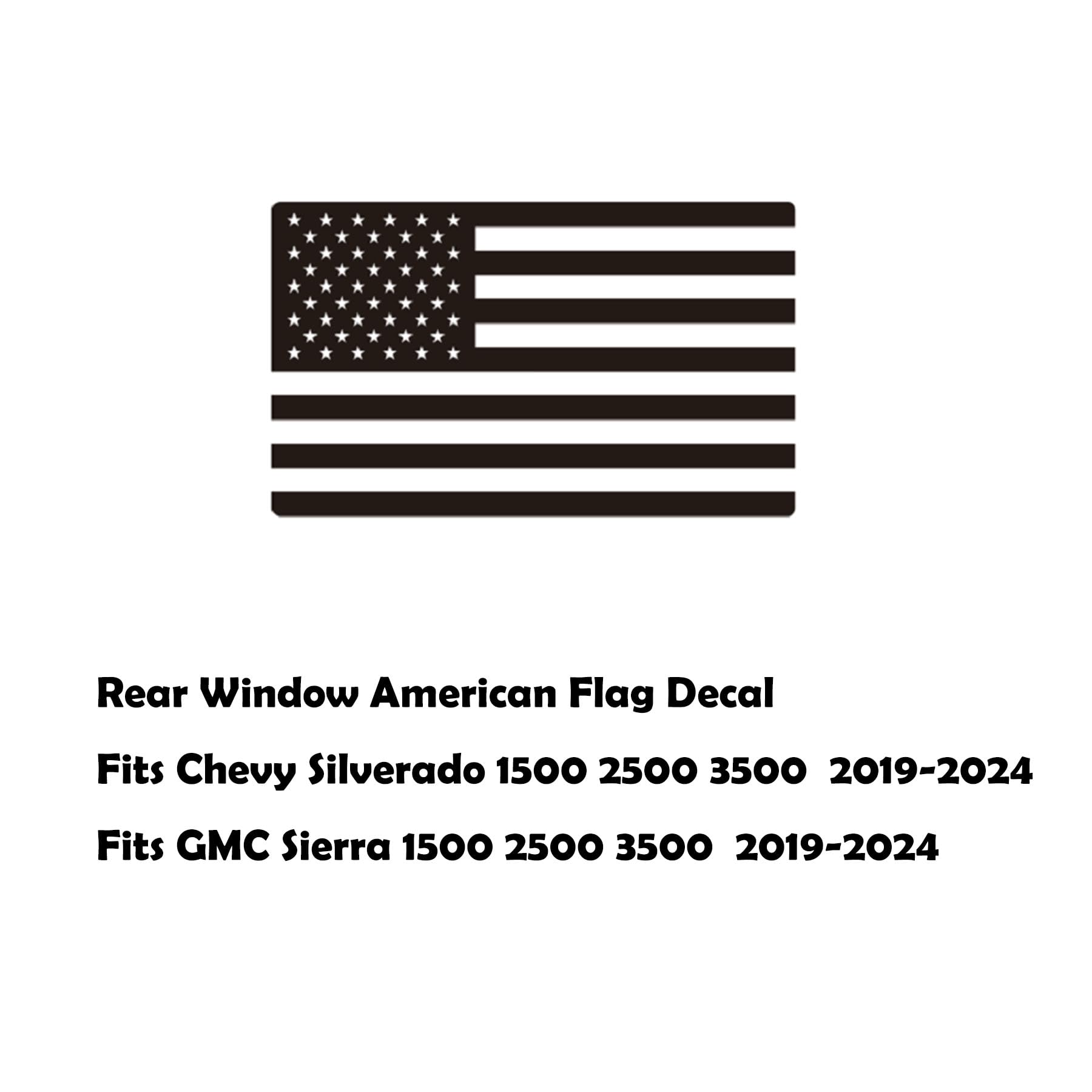 Snapklik.com : Zxiaochun Rear Middle Window American Flag Decal For ...