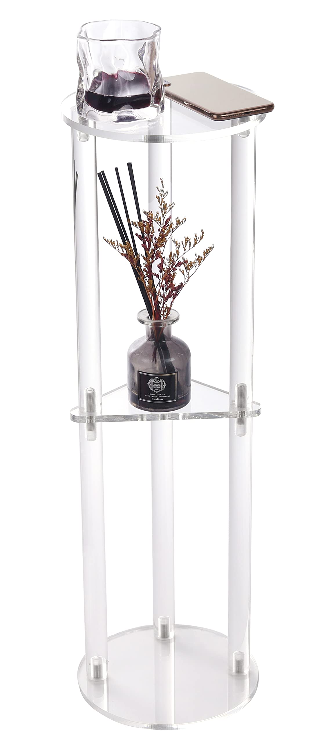 Snapklik.com : Clear Acrylic Drink Table, Small Round Side Table For ...