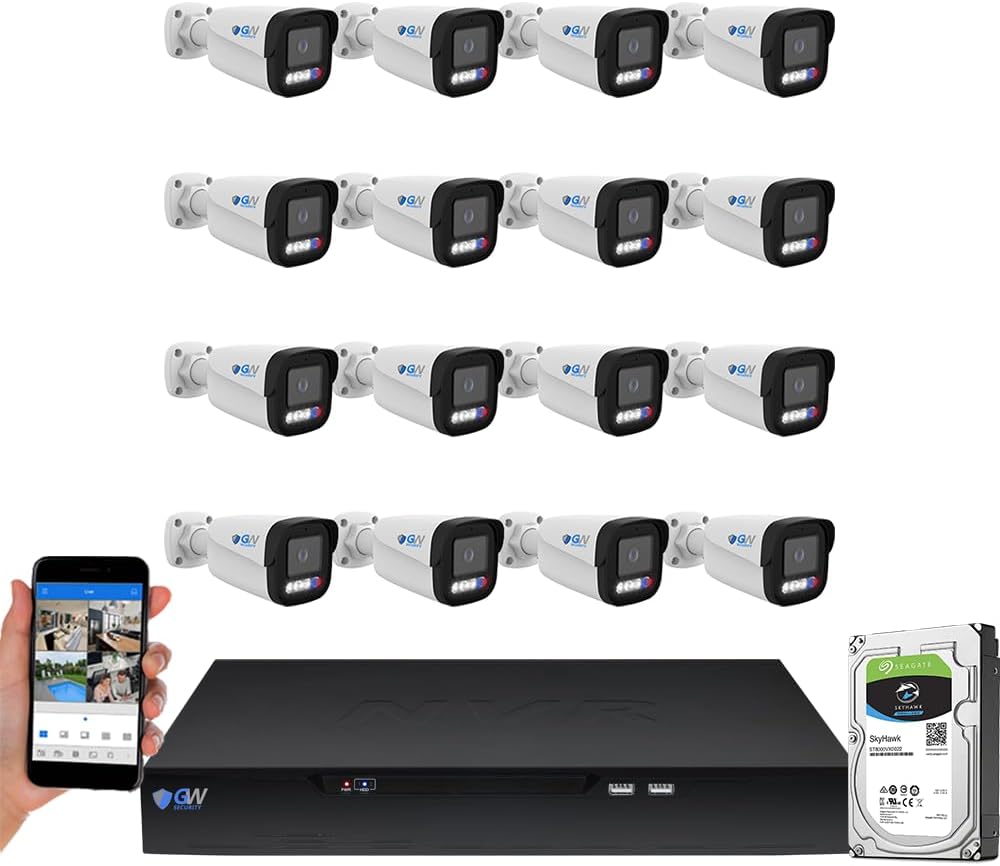Amazon.com : GW Security Smart AI 16 Channel H.265 PoE NVR Ultra-HD 4K ...