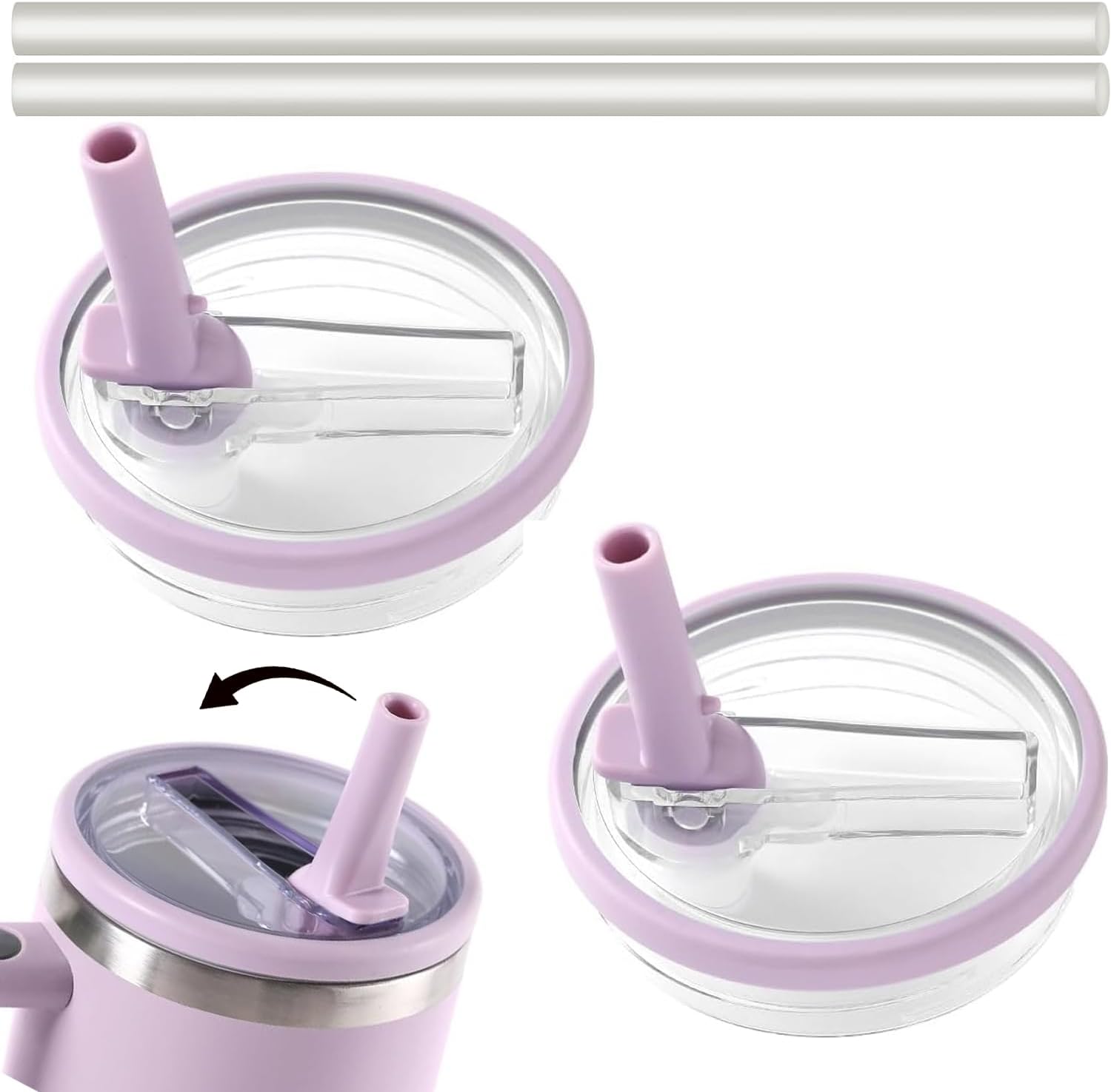 Amazon.com | 2PCS Replacement 20oz And 30oz Flip Tumbler Lid With Straw ...