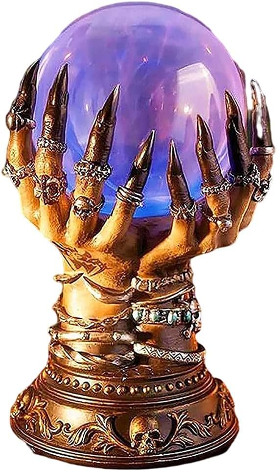 Amazon.com: Halloween Crystal Ball Decoration Halloween Glowing Crystal ...