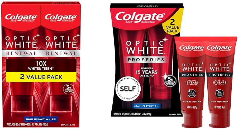 Amazon.com : Colgate Optic White Renewal Teeth Whitening Toothpaste ...