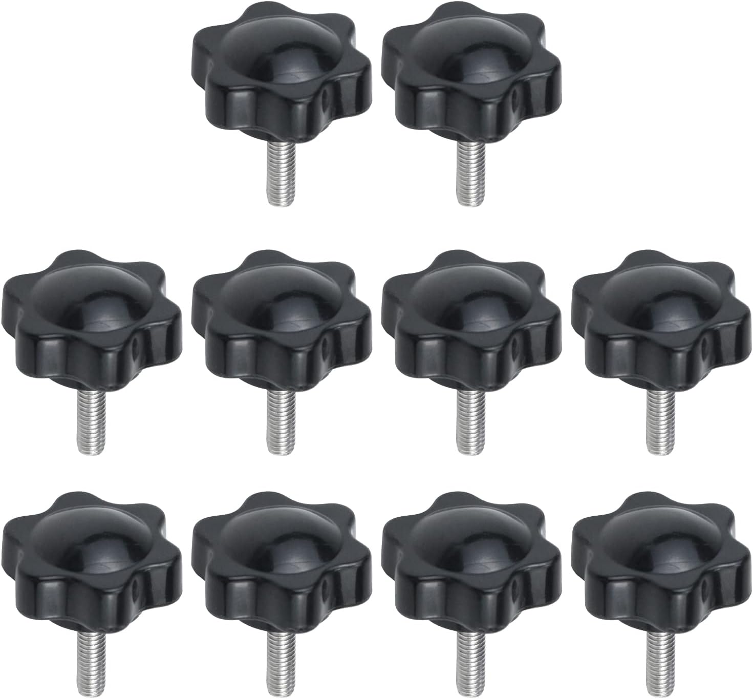 Amazon.com: Dnyta 10 Pcs Star Knobs Black, M4x15mm Hex Head Screw ...