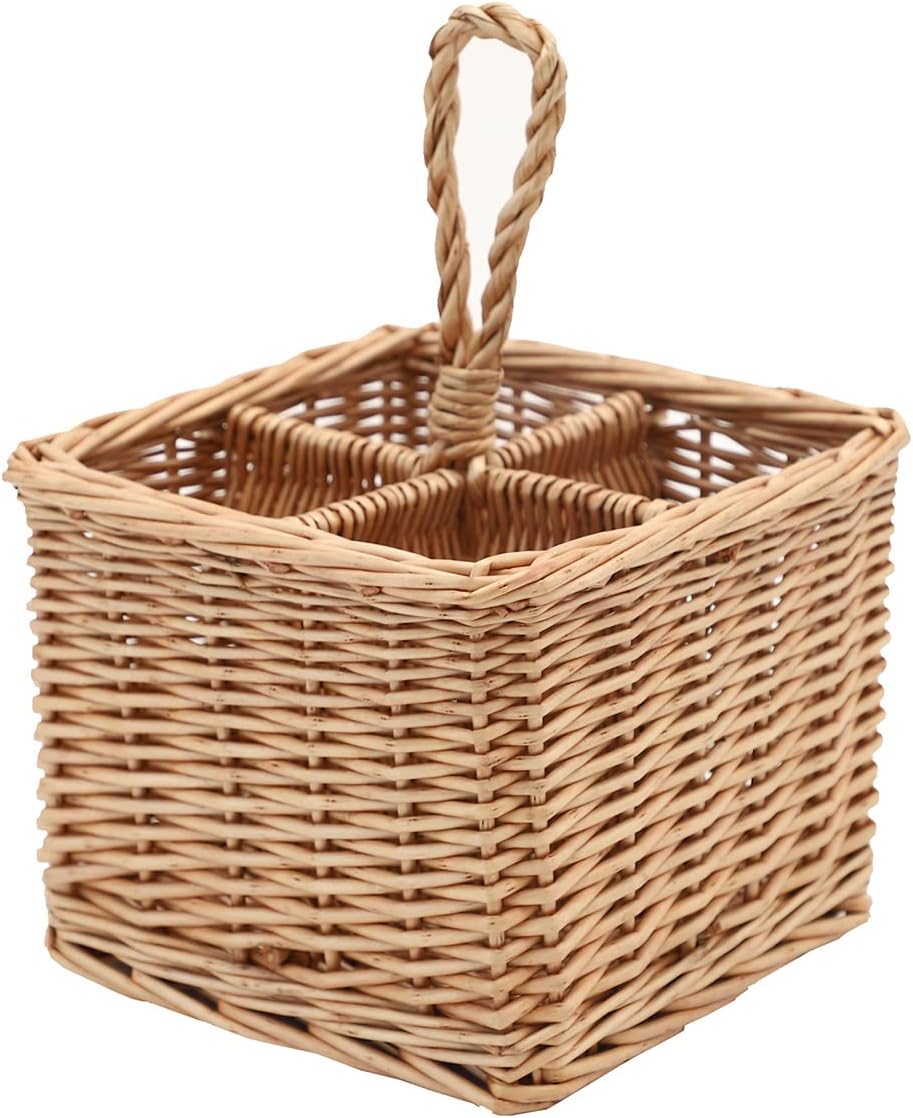 Amazon.com - JJSQ Wicker Woven Utensil Caddy Silverware Caddy Flatware ...