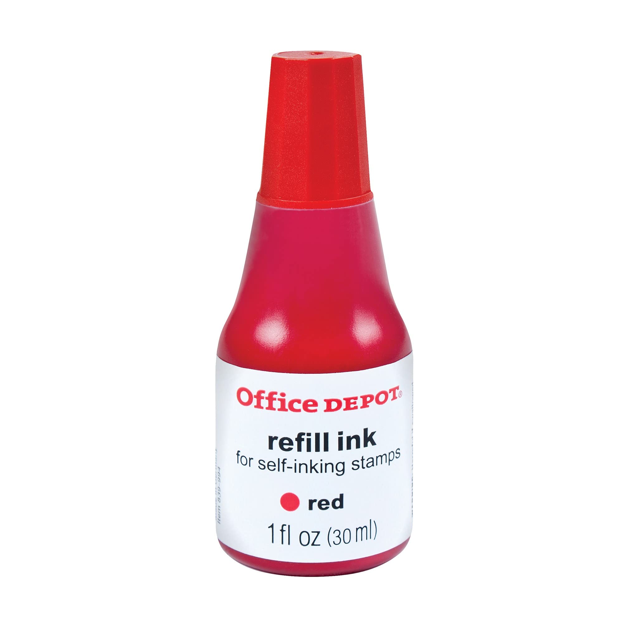 Amazon.com : Office Depot Self-Inking Refill Ink, 1 Oz., Red, 034208 ...