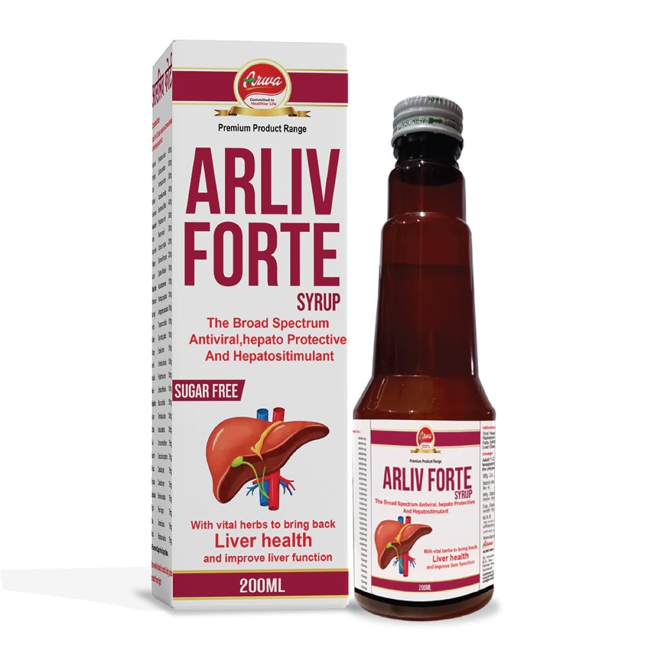 Buy Arliv Forte Syrup With Vital Herbs For Liver Health (200 ML) Online ...