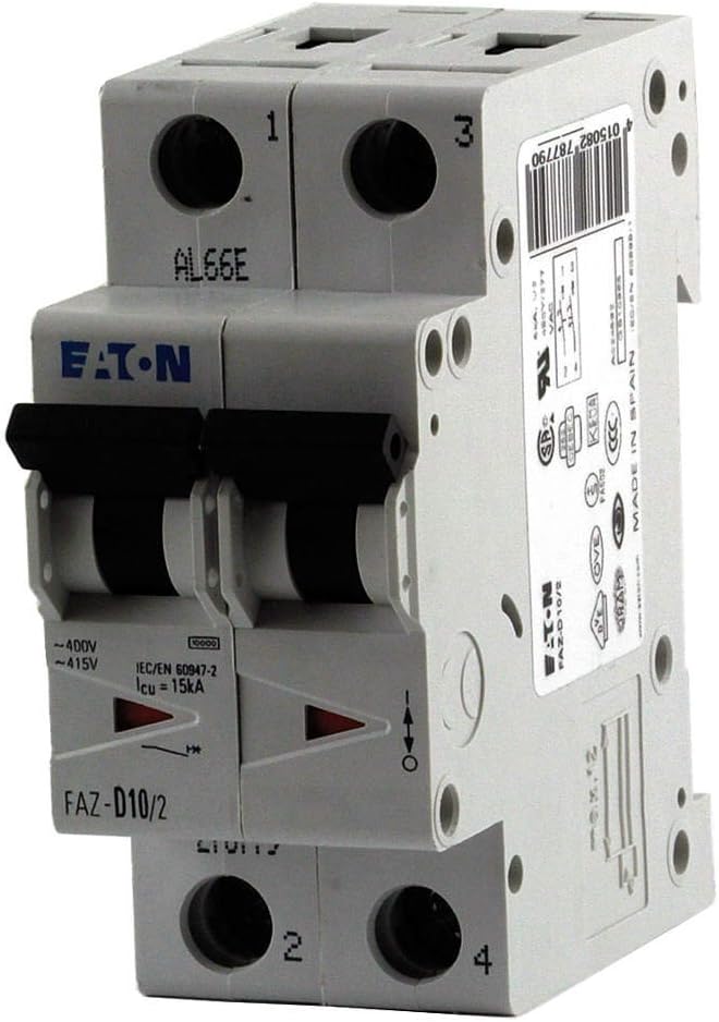 Amazon.com: Eaton FAZ-C20/2 20A, 2P, 277/480V,48VDC, 10 kAIC, C-Curve ...