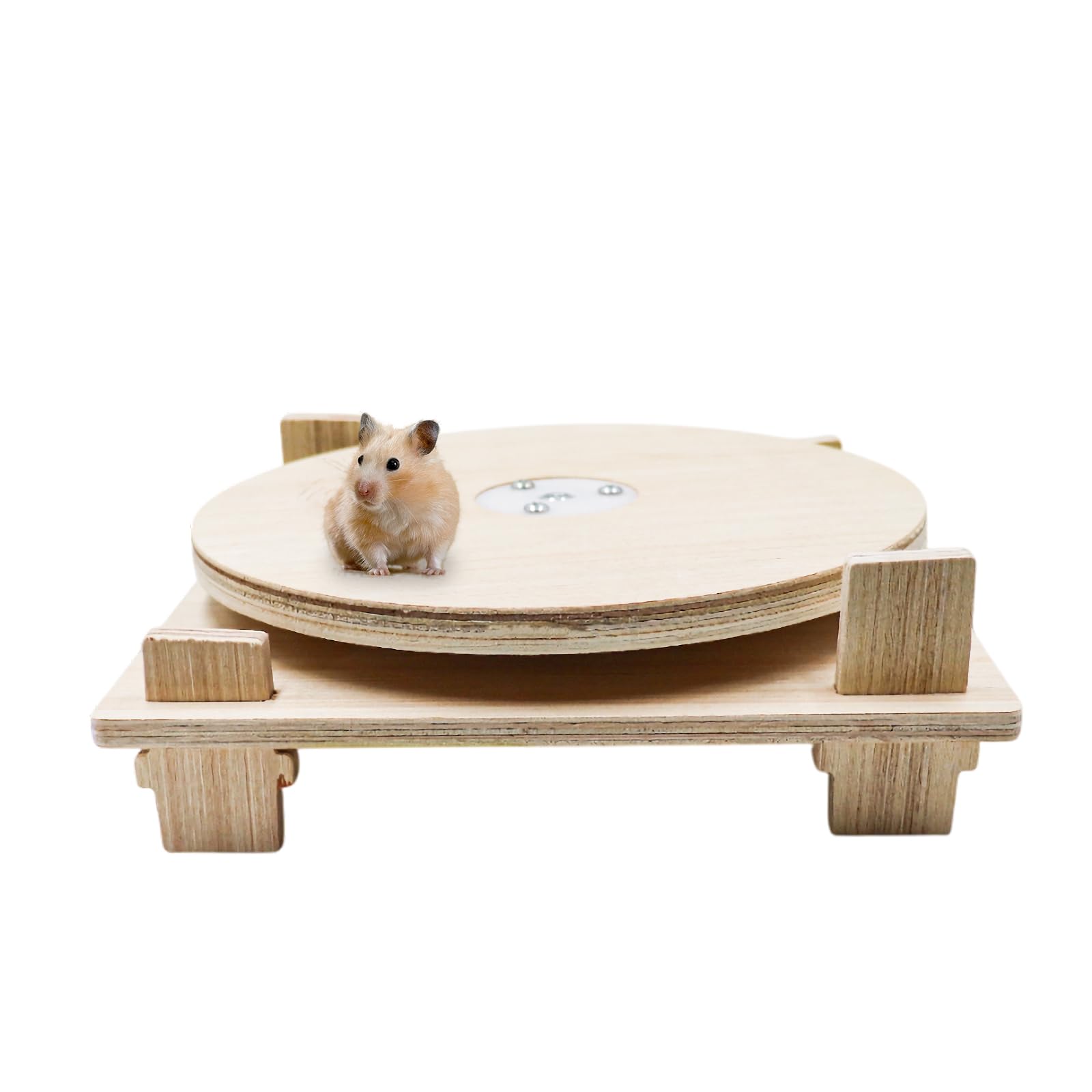 Amazon.com : Hamster Toys, Wooden Running Turntable Toy for Small Pet ...