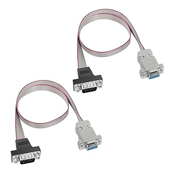 Amazon.com: PNGKNYOCN DB9 Flat Ribbon Cable,2 Pack RS232 Male to Female ...