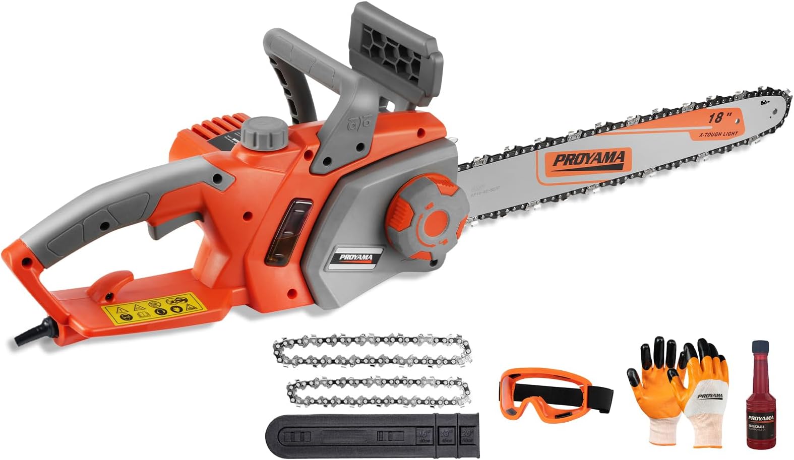 Amazon.com: PROYAMA Electric Corded Chainsaw, 15 Amp 18 Inch Chain Saw ...
