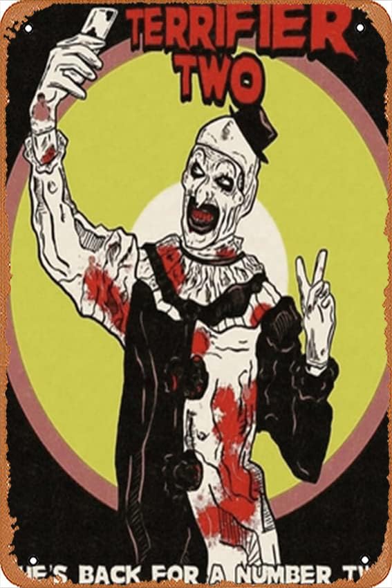 Amazon.com : Terrifier 2 Movie Poster Retro Metal Tin Sign Wall Home ...