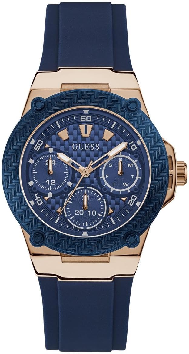 Guess Silicone Zena Analog Blue Dial Women Watch - W1094L2, Blue Band ...