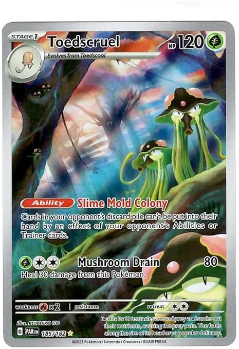 Amazon.com: Pokemon - Toedscruel 185/182 - Paradox Rift - Illustration ...