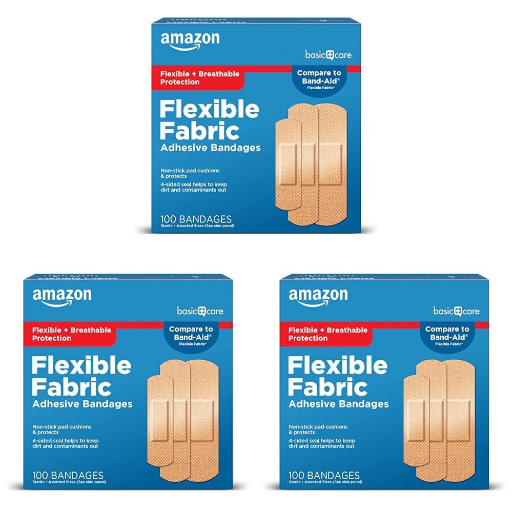 Snapklik.com : Basic Care Flexible Fabric Adhesive Bandages, First Aid ...