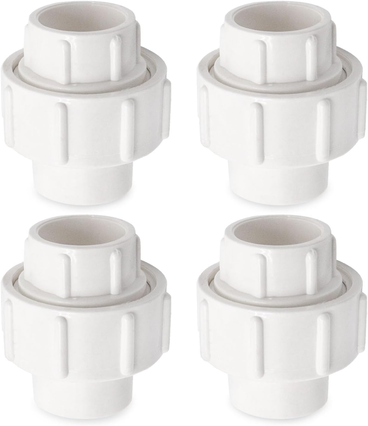 Amazon.com : BENLIUDH 3/4 inch PVC Pipe Union Slip Connectors, PVC ...