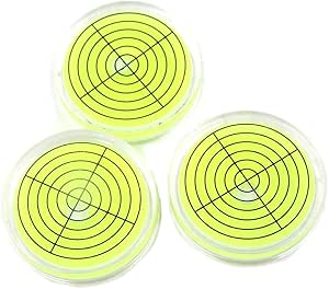 Driak 3PC 32mm Accuracy Green Bullseye Round Bubble Level Bubble Spirit ...