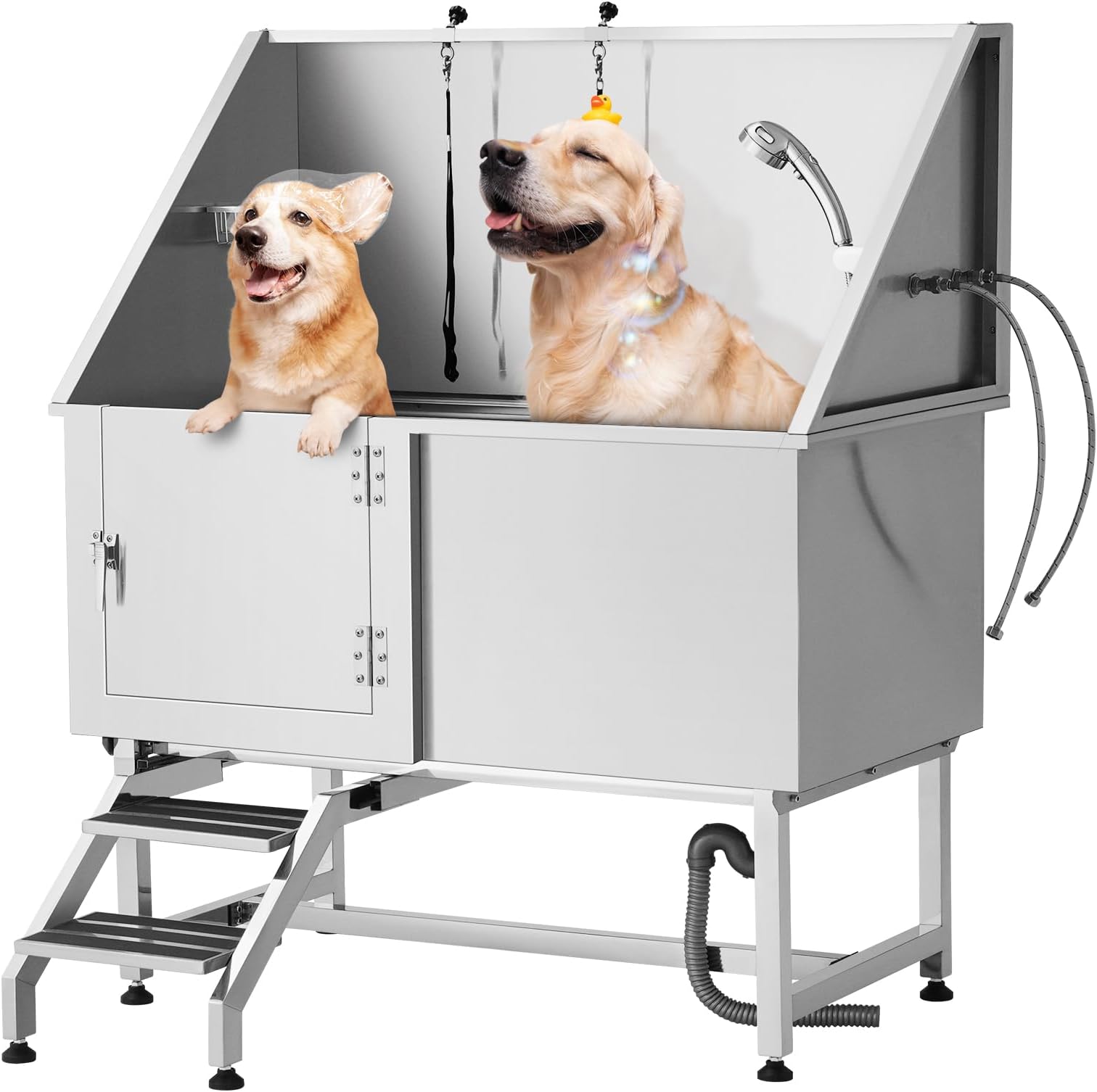 Amazon.com: HINXIETIE 50” Dog Bathing Station, Dog Grooming Tub Dog ...