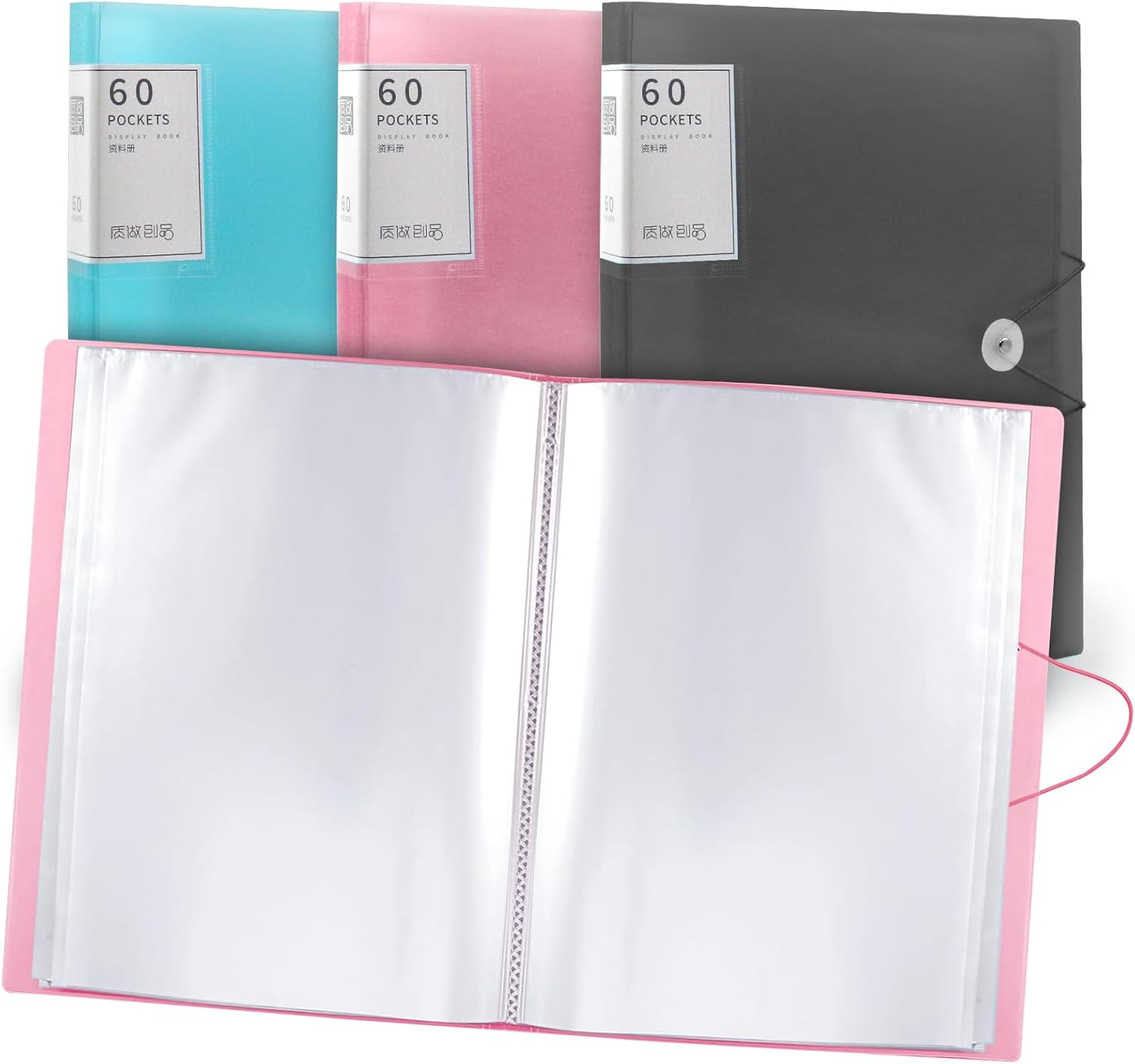 A4 Display Folder,60 Pockets A4 Display Book Folder with Plastic ...