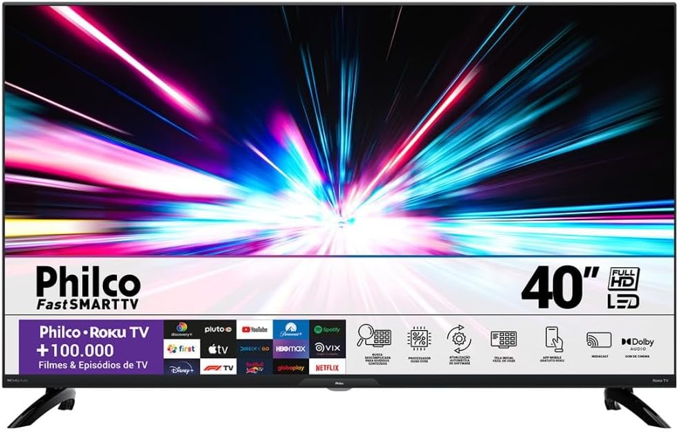 Smart TV, PTV40G60SNBL, 40" Polegadas, Tela LED, Conexão Wi-Fi ...