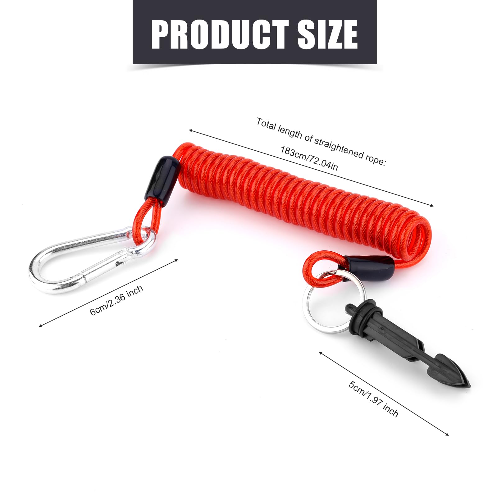 Snapklik.com : Trailer Brake Away Cable, 6ft High Rebound Spring ...
