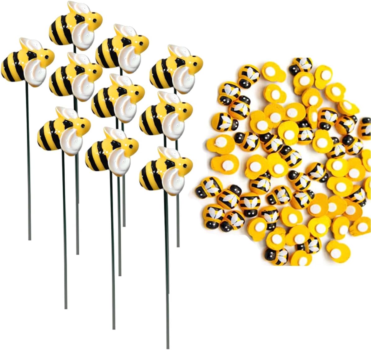 Amazon.com: 10Pcs Bee Garden Stakes Decor Metal Yard Art Ornaments ...
