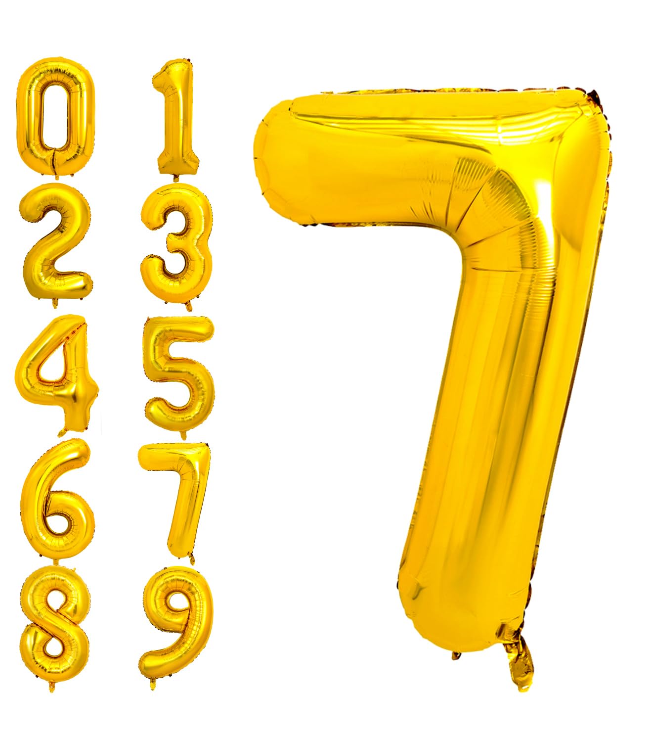 Snapklik.com : 40 Inch Gold Large Numbers Balloons 0-9, Giant Jumbo ...