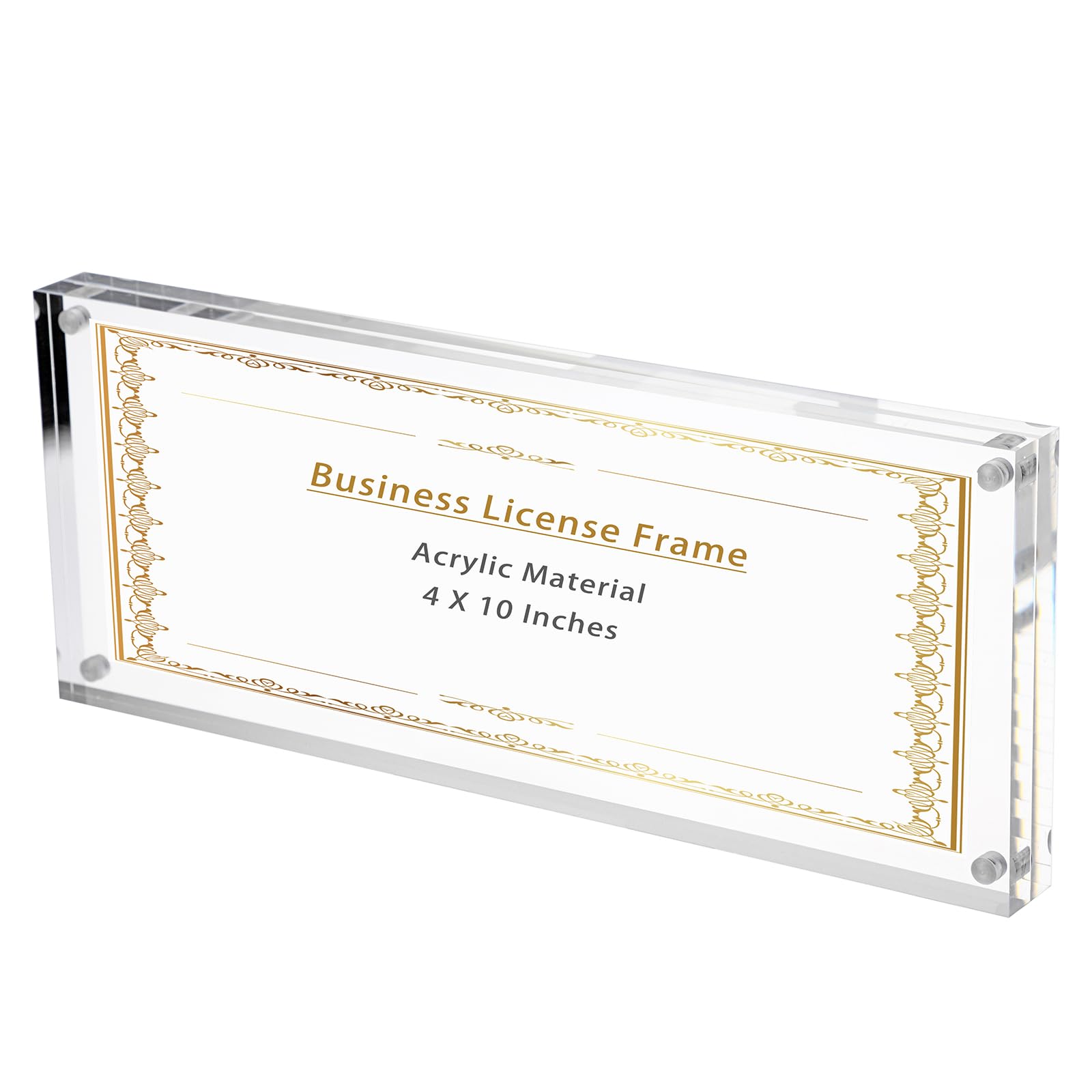 Snapklik.com : JUXYES Clear Acrylic Business License Frame Magnetic ...