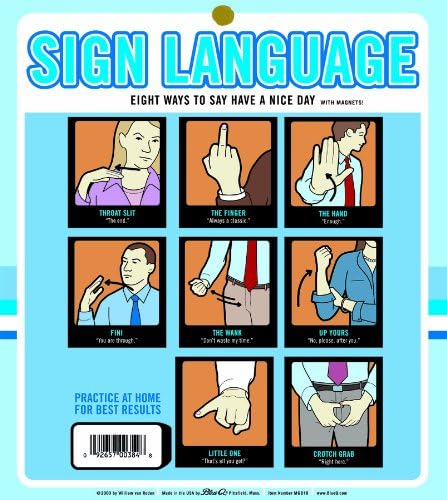 Amazon.com: Blue Q Sign Language Magnet Set: Refrigerator Magnets: Home ...