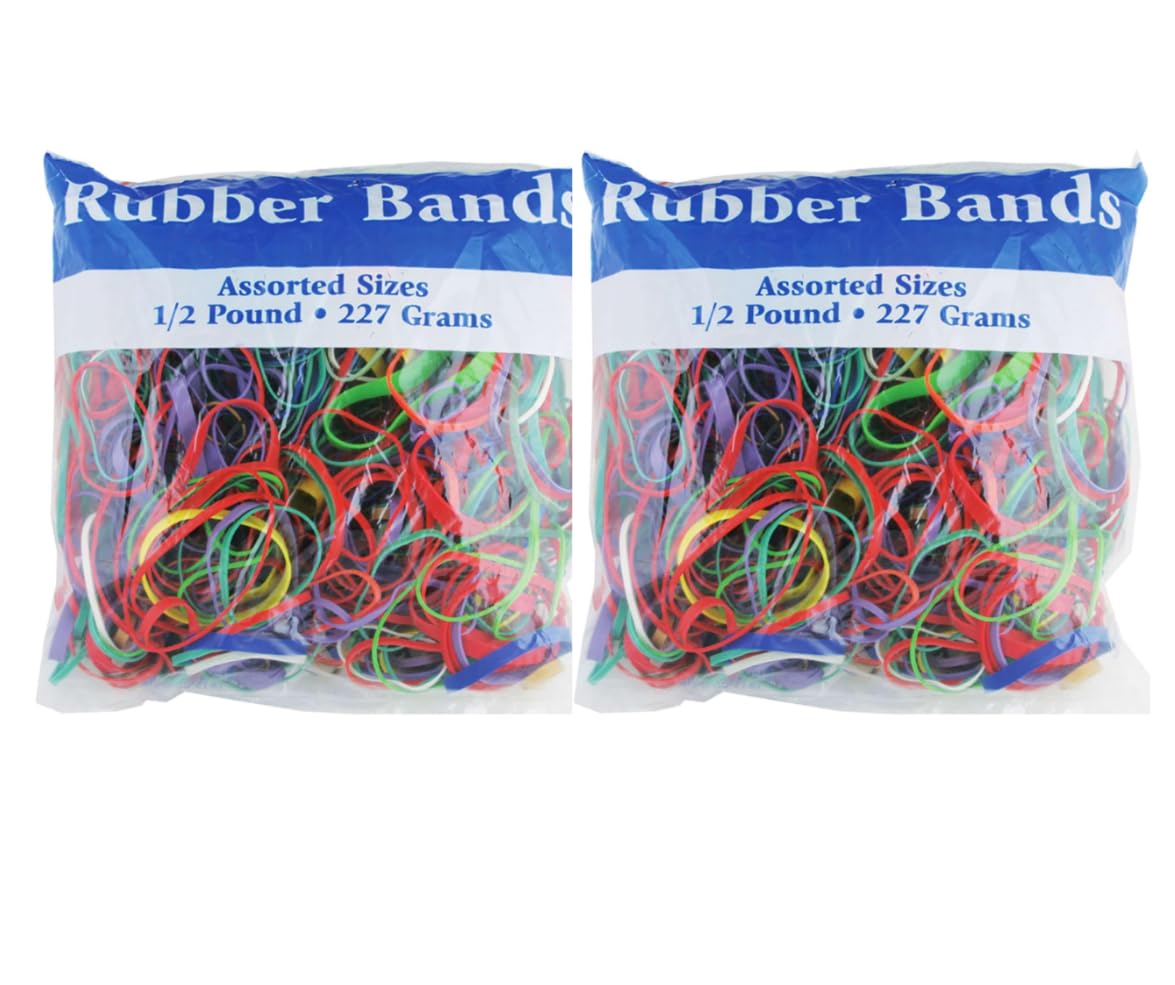 Amazon.com: Assorted Rubber Bands, 1/2 Pound, 227 Grams, Multi Color 2 ...