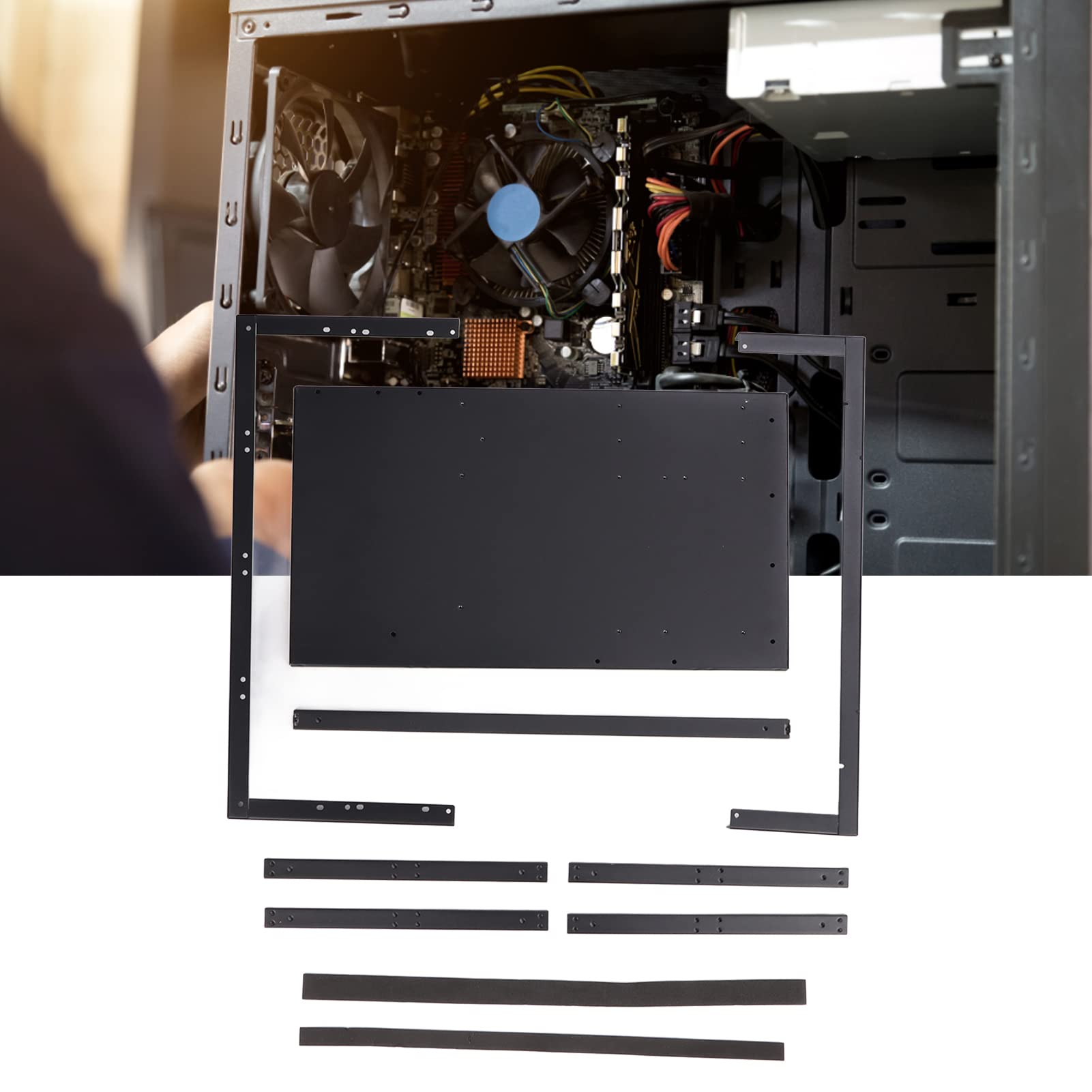 Buy Mining Rig Frame 6 8 Gpu Steel Open Mining Bitcoin Computer Case Rack Motoard Case Rack