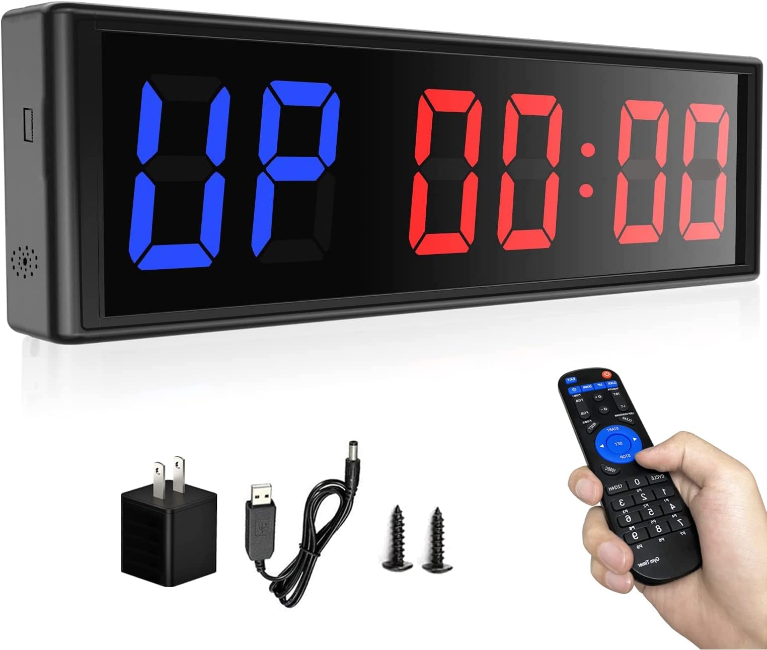 Amazon.com: BTBSIGN LED Interval Timer Fitness Gym Timers Count Down/Up ...