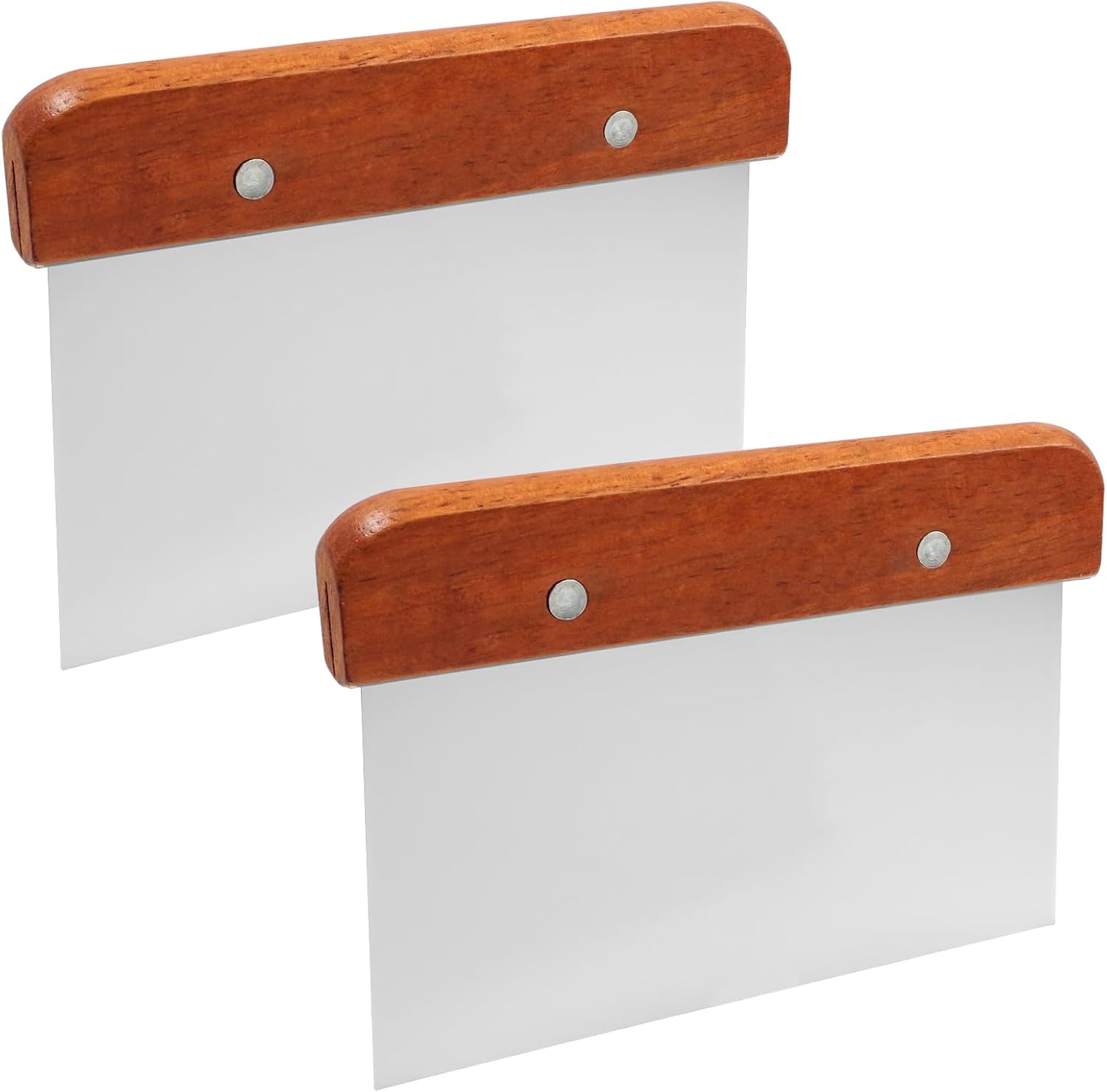 2 Pack Dough Scraper Set Stainless Steel, 15cm Dough Cutter Food Grade ...