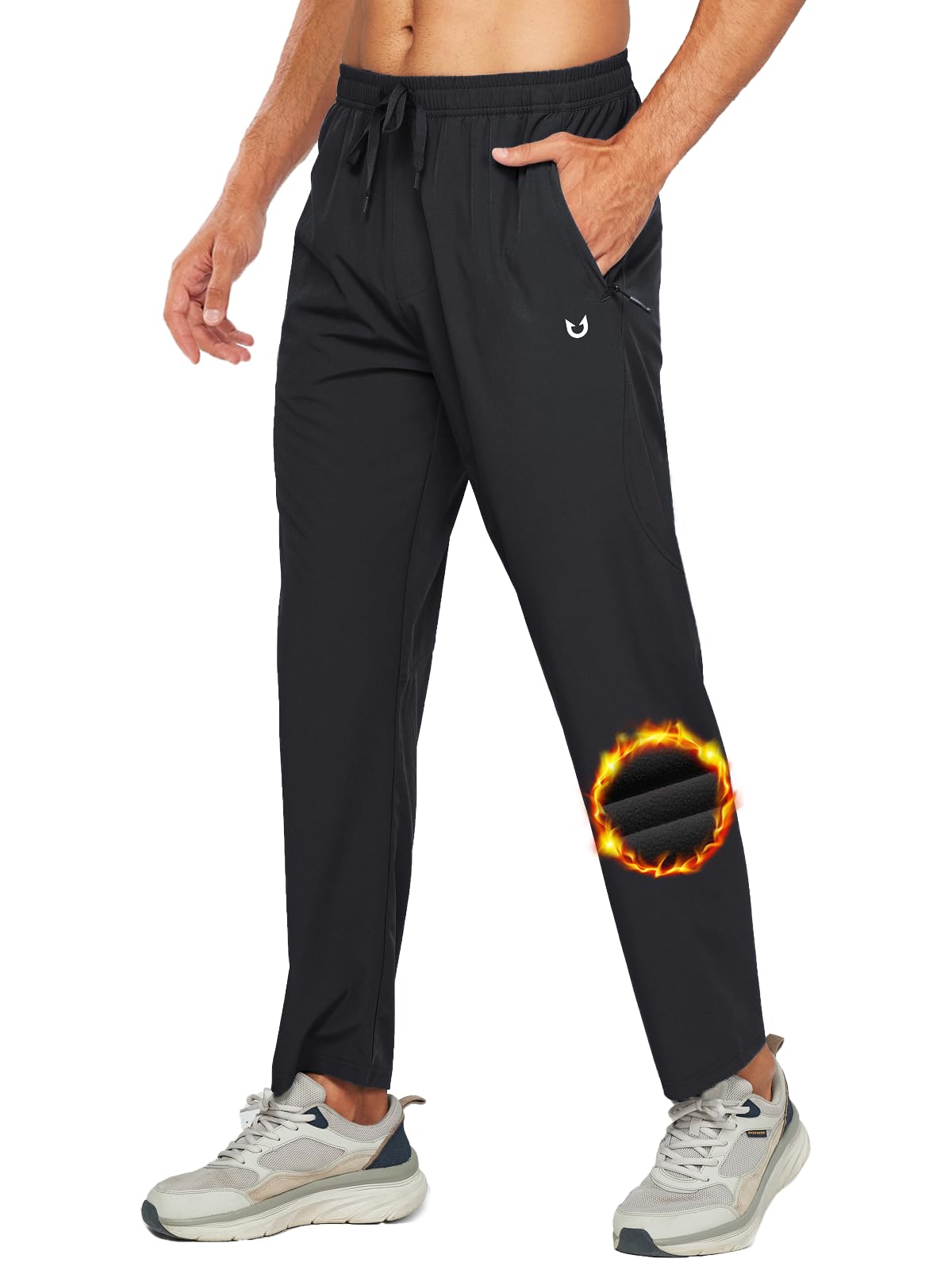 Amazon.com: NORTHYARD Men's Fleece Lined Pants Athletic Workout Running ...