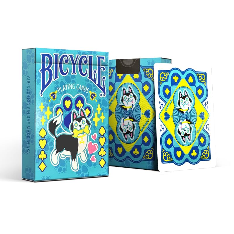 Amazon.com: Bicycle Dog Cute Kawaii Anime Pet Playing Cards, Blue, 1 ...
