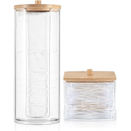 Amazon.com: Cotton Round Holder, Cotton Pad Holder Clear Acrylic Makeup ...