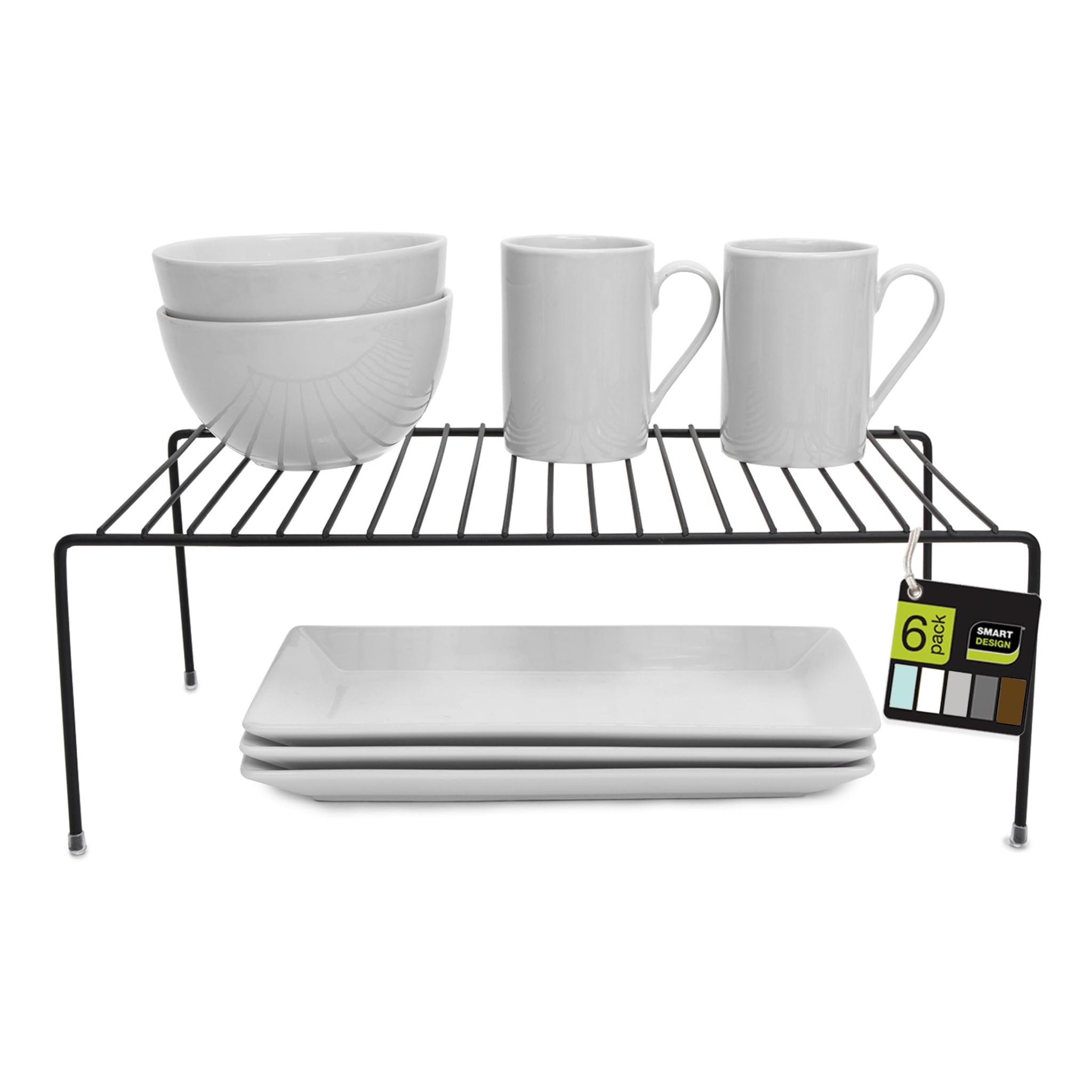 Snapklik.com : Smart Design Cabinet Storage Shelf Rack - Set Of 6 ...