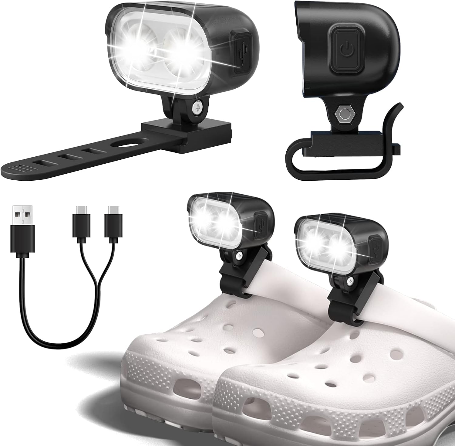 Amazon.com: BALORIZ 2Pcs LED Croc Shoes Lights, Waterproof, Lightweight ...