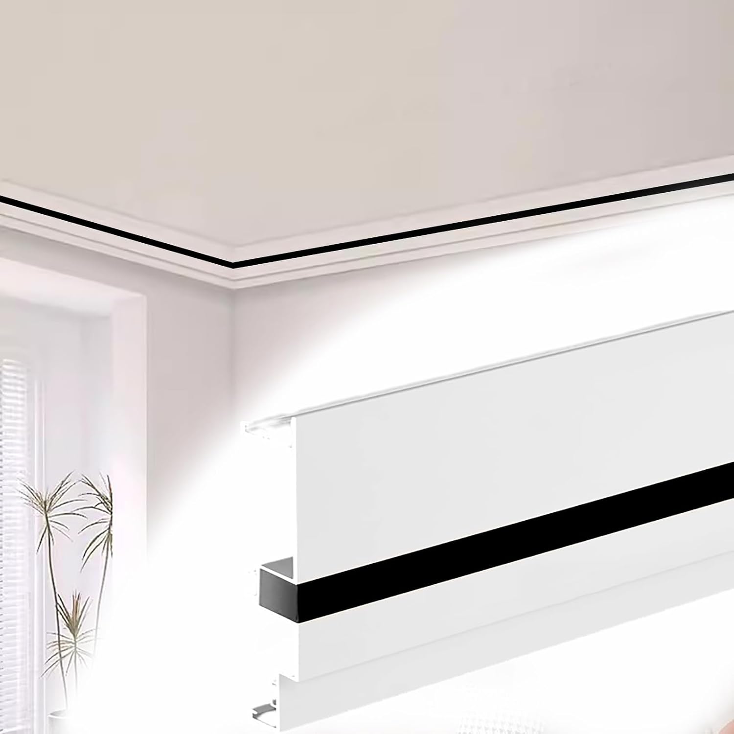 Elitix Led Profile Milky White Led Channel System with Black Line, 1 ...