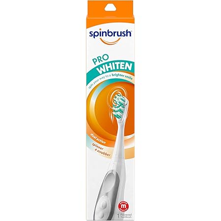 Amazon.com: Spinbrush Pro Whiten, Battery Toothbrush for Adults, Medium ...