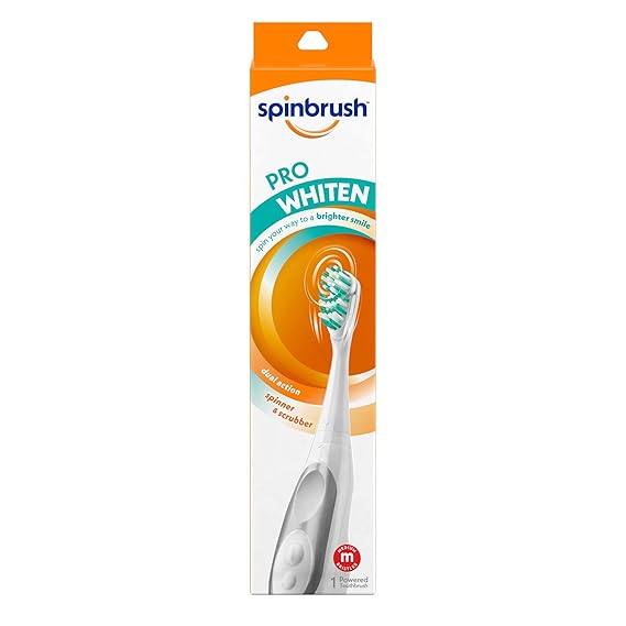Amazon.com: Spinbrush Pro Whiten, Battery Toothbrush for Adults, Medium ...