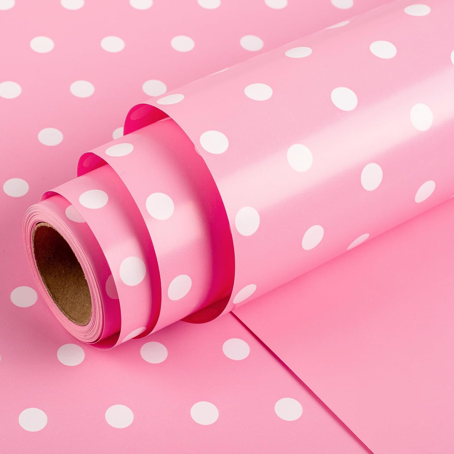Amazon.com: Yarcony Pink Gift Wrapping Paper Roll - 17 Inch X 33 Feet ...