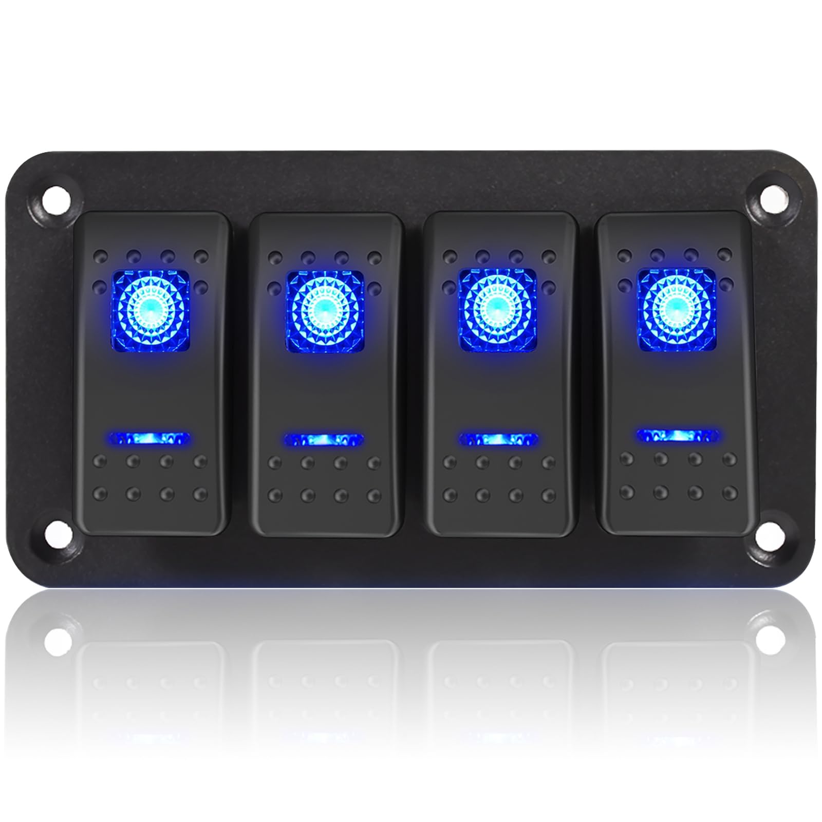 Snapklik.com : Toggle Switch Panel 4 Gang Waterproof Aluminum Switch ...