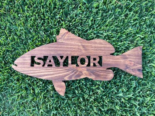 Amazon.com: Large Grouper Name Sign (20, White) : Home & Kitchen