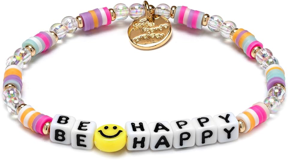 Amazon.com: Little Words Project Be Happy Bracelet, The Original Word ...