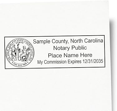Amazon.com : Premium Rectangular Self-Inking Notarial Stamp for North ...