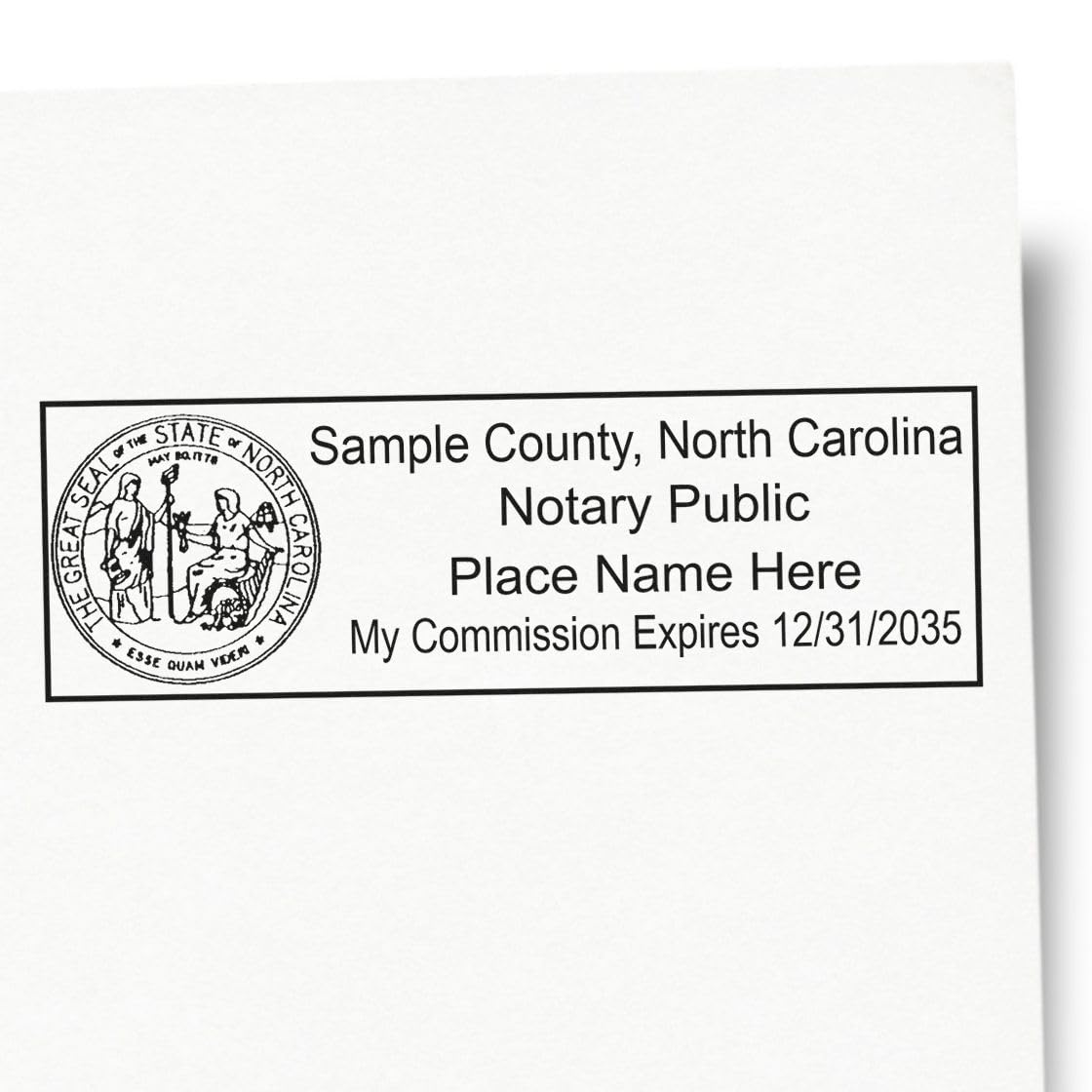 Amazon.com : Premium Rectangular Self-Inking Notarial Stamp for North ...