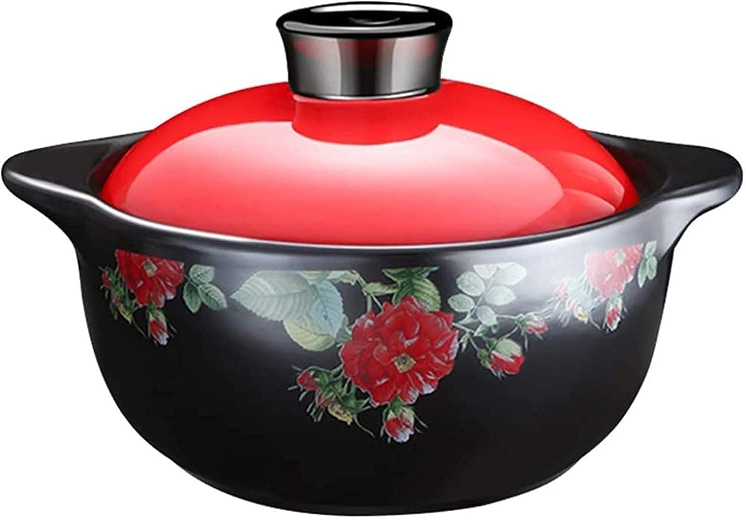 Amazon.com: Ceramic Casserole Pot, Dutch Oven Soup Casserole Round ...