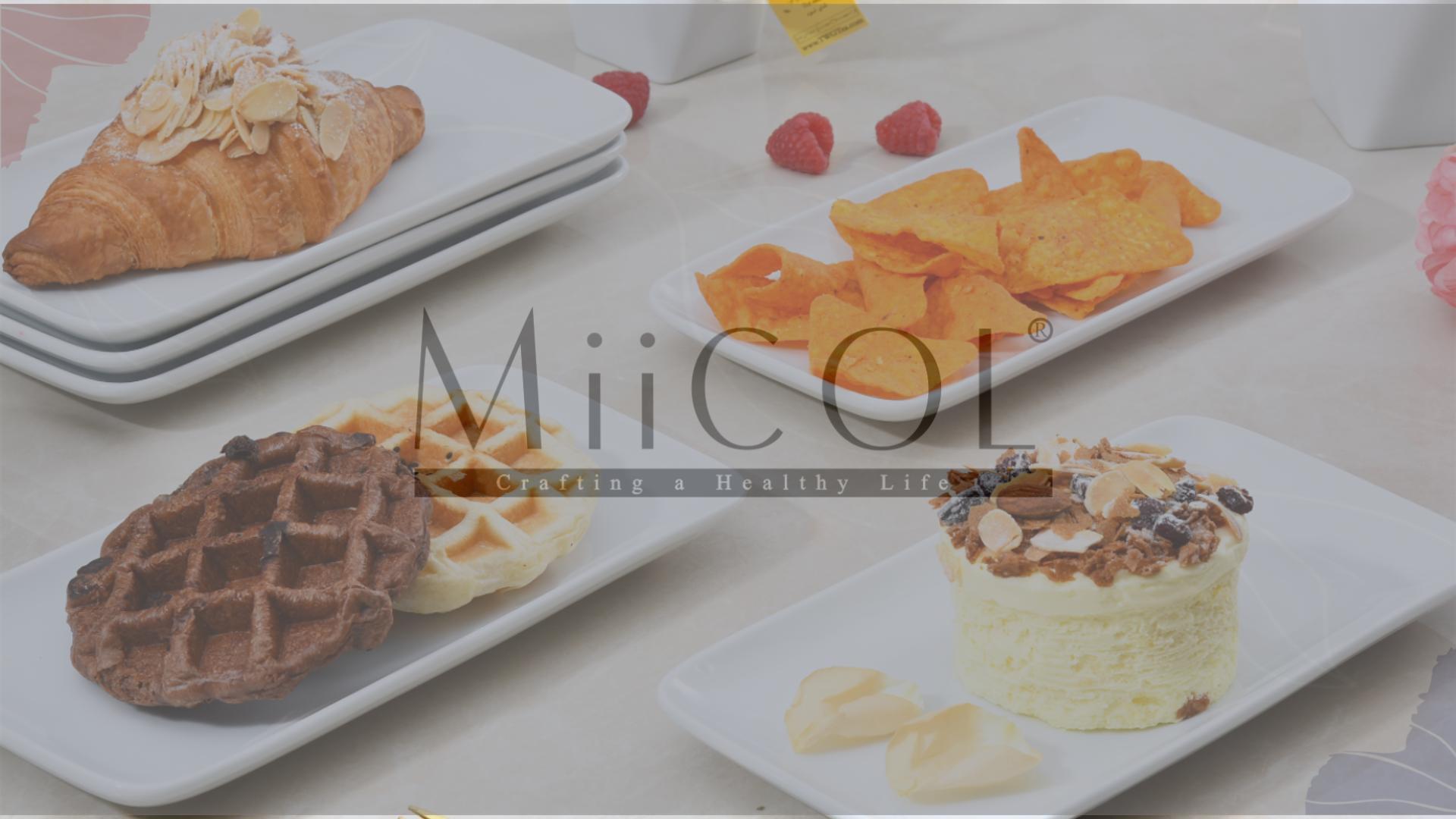 Watch Miicol Small Platters Set of 6, Ceramic Rectangle Plates 9'' on ...