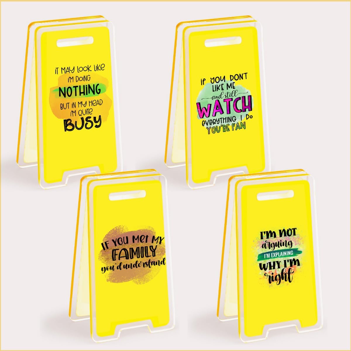 Amazon.com: 4Pcs Funny Office Decor, Mini Funny Sticky Note Holder ...